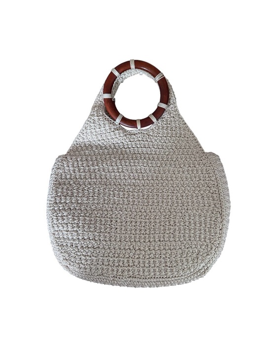 The Sak | Bags | The Sak Crochet Handbag Wooden Ring Handles Ivory Boho ...